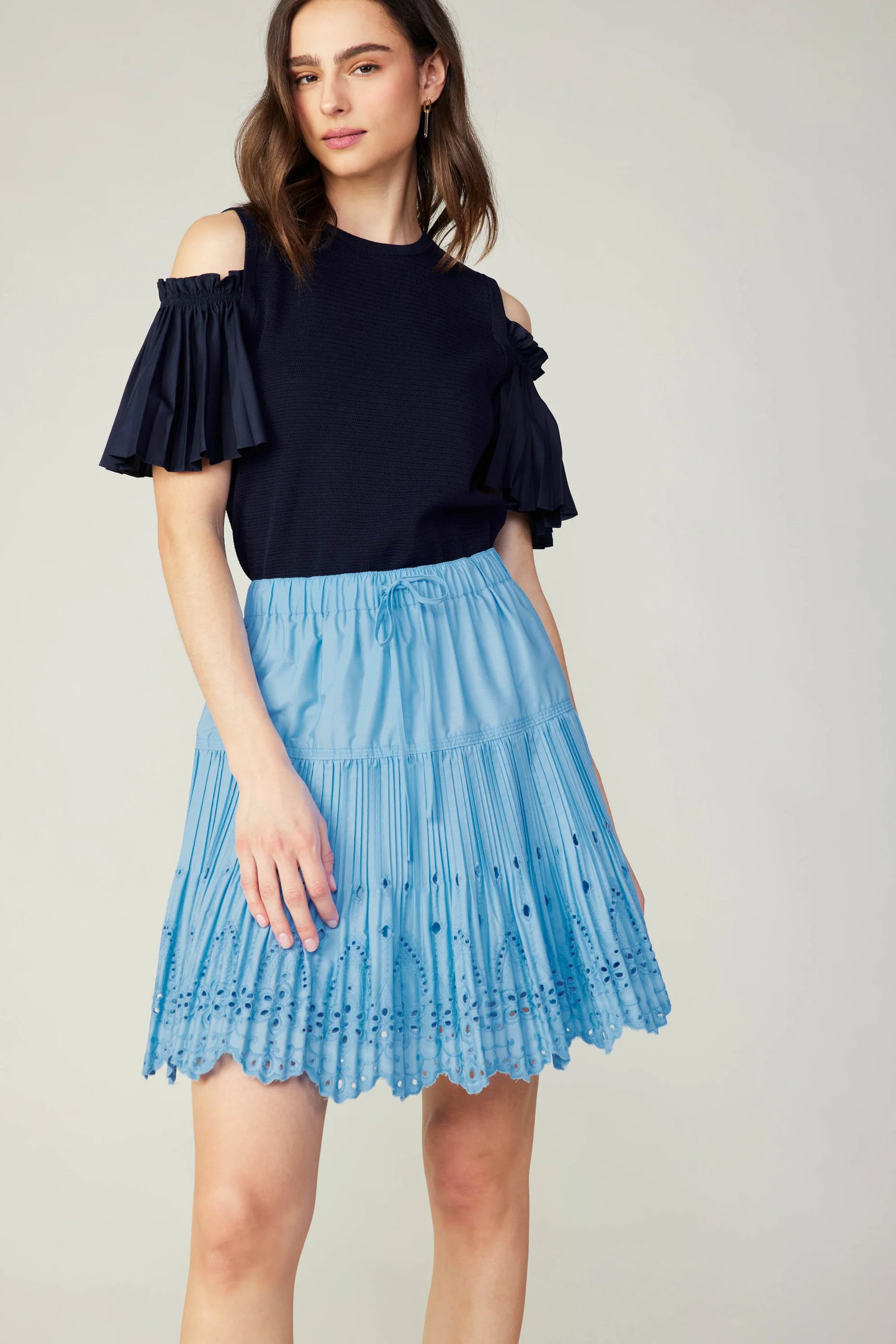 Current Air Scallop Eyelet Skirt – Capri by Sunset & Co.